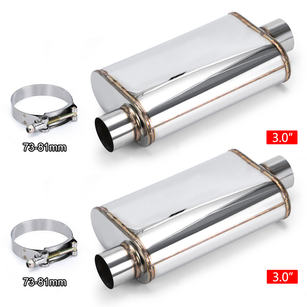 Universal Muffler Pipe Exhaust Systems Car Accessories Set of 2 Exhaust ...